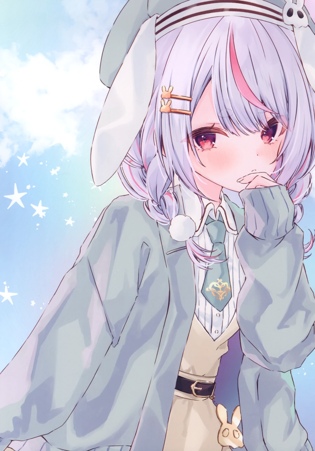 sheep cat moizumi shipon cattleya regina games vspo! tosaki mimi animal ears bunny ears seifuku ...